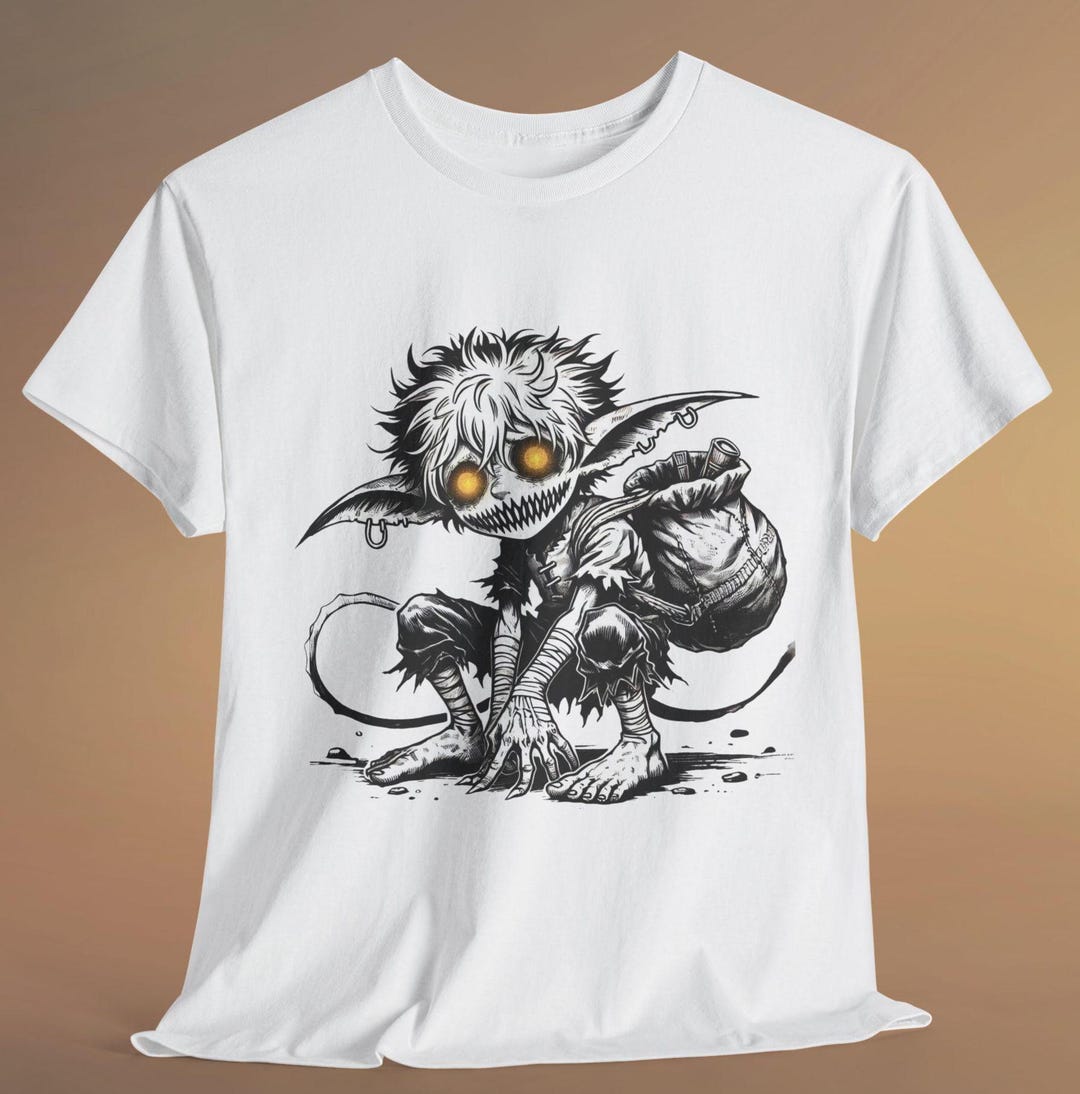 Goblin T-shirt, Cute Horror Fantasy Tshirt, Adorable Creepy Punk Goblin Tee Shirt - Etsy