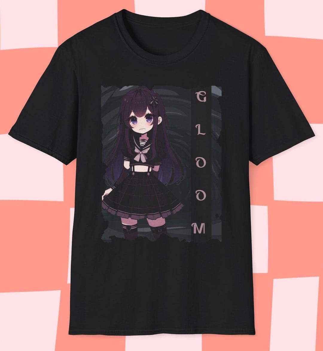 Cute Anime Goth Gloom T-shirt, Pastel Goth Tshirt, Dark Anime Shirt ...