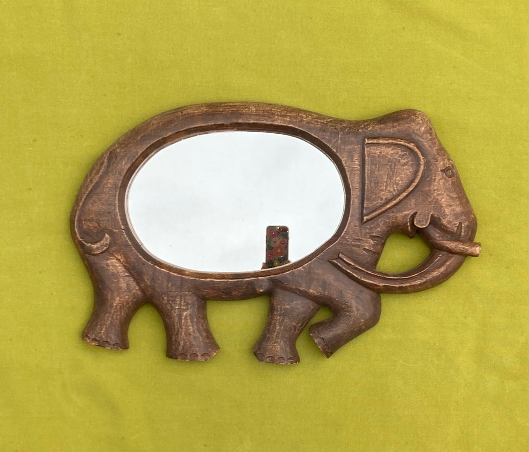 Vintage Figural Elephant Wall Mirror - Etsy