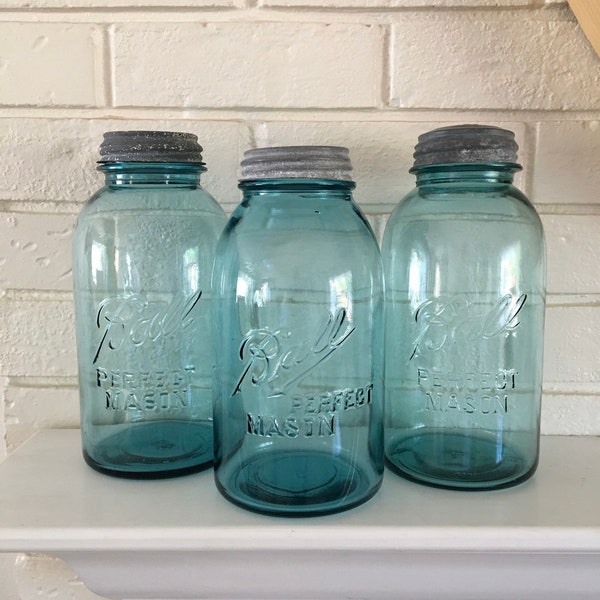 Blue Ball Jars - Etsy