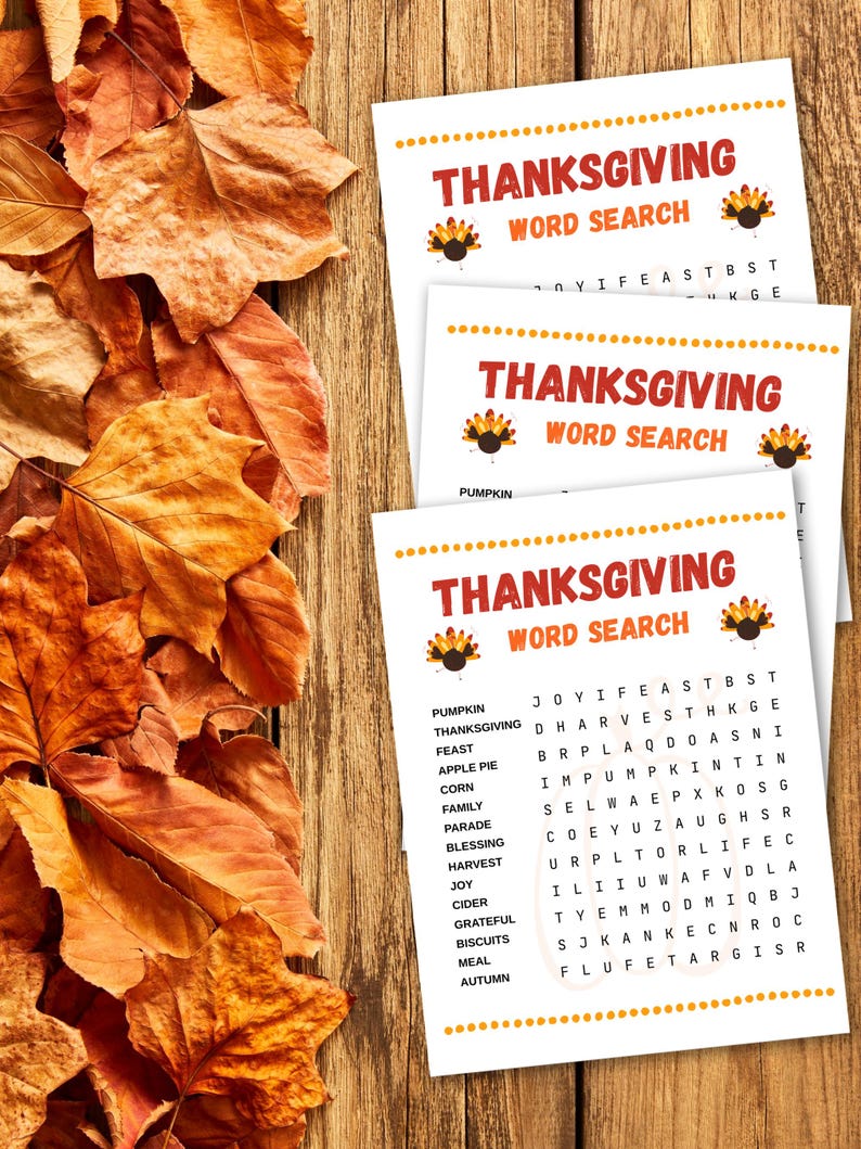 Thanksgiving Word Search Printable | Fun Kids & Family Party Game ...