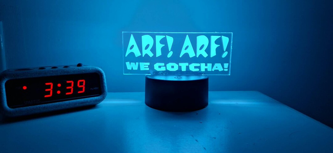 Hackers 1995 - Arf! Arf! We Gotcha! LED Sign – RGB Edge Lit Light for ...
