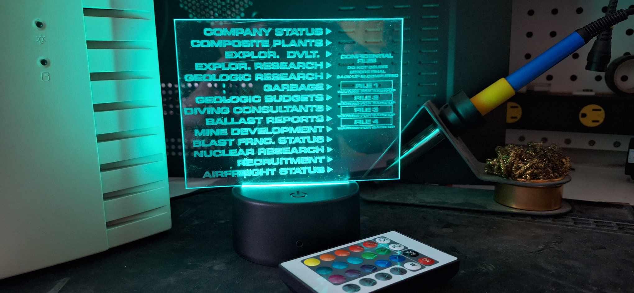 Hackers LED Sign – RGB Edge Lit Light for Gamer Rooms, Hacker Dens ...