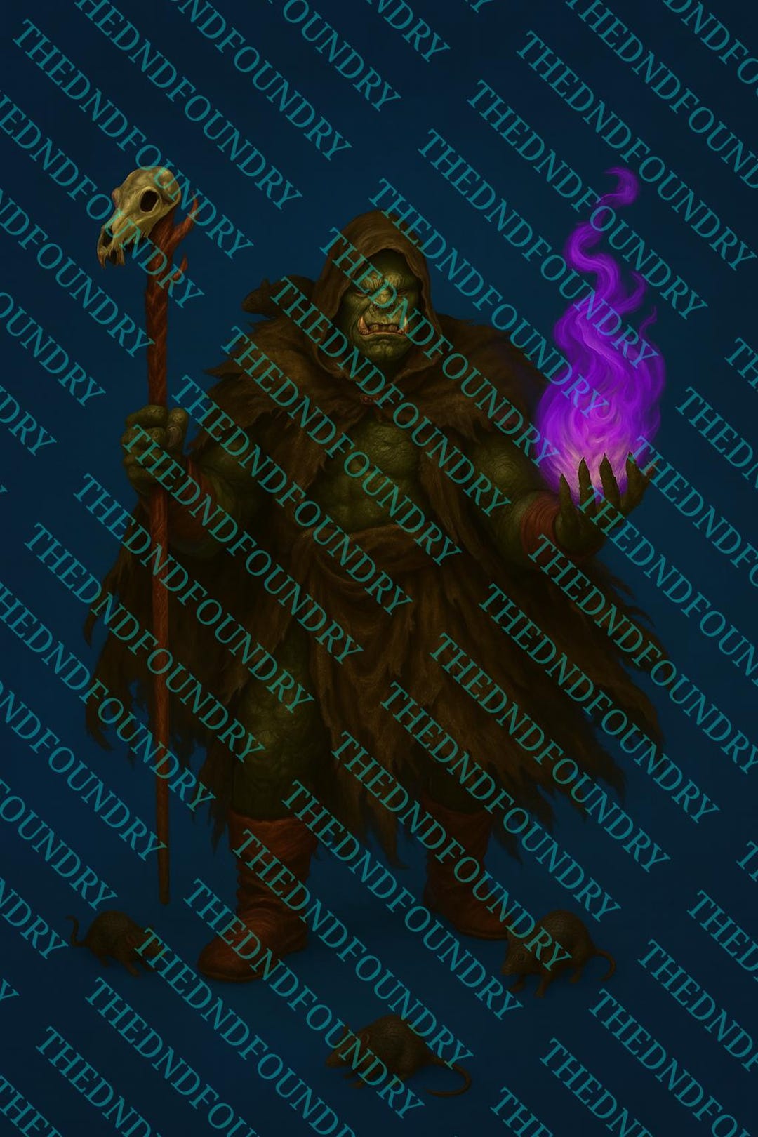 Orc Warlock Rat King – 5e Character Sheet + Portrait (male or Female ...