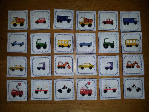 Vehicles Memory Matching Game | Etsy