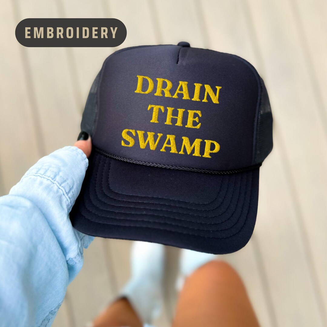 Drain the Swamp Hat, DOGE, Dark Maga Hat, Embroidered Trucker Hat ...