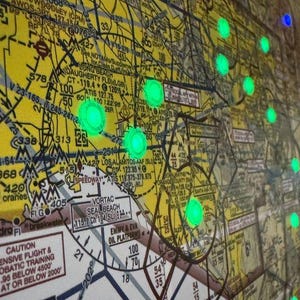METAR Map, LED Realtime Weather Map, Aviation Art, Electronics - Etsy