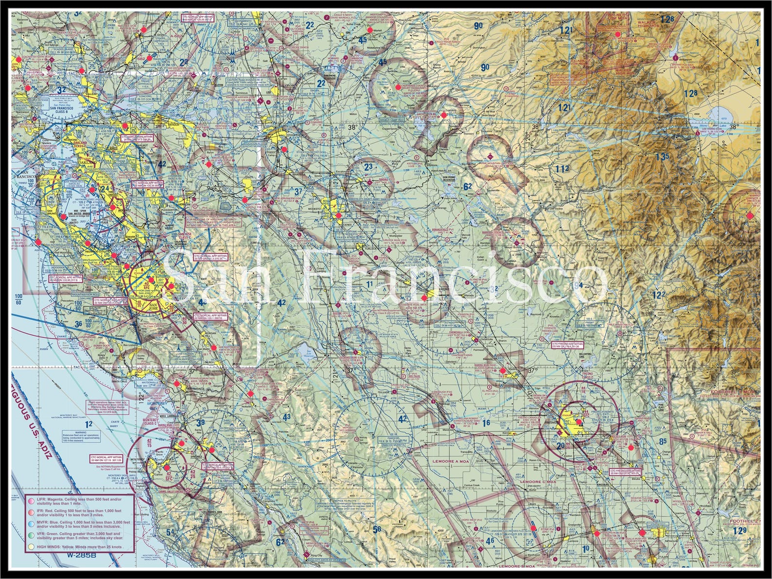 METAR Map, LED Realtime Weather Map, Aviation Art, Electronics - Etsy
