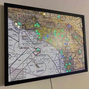 METAR Map, LED Realtime Weather Map, Aviation Art, Electronics - Etsy