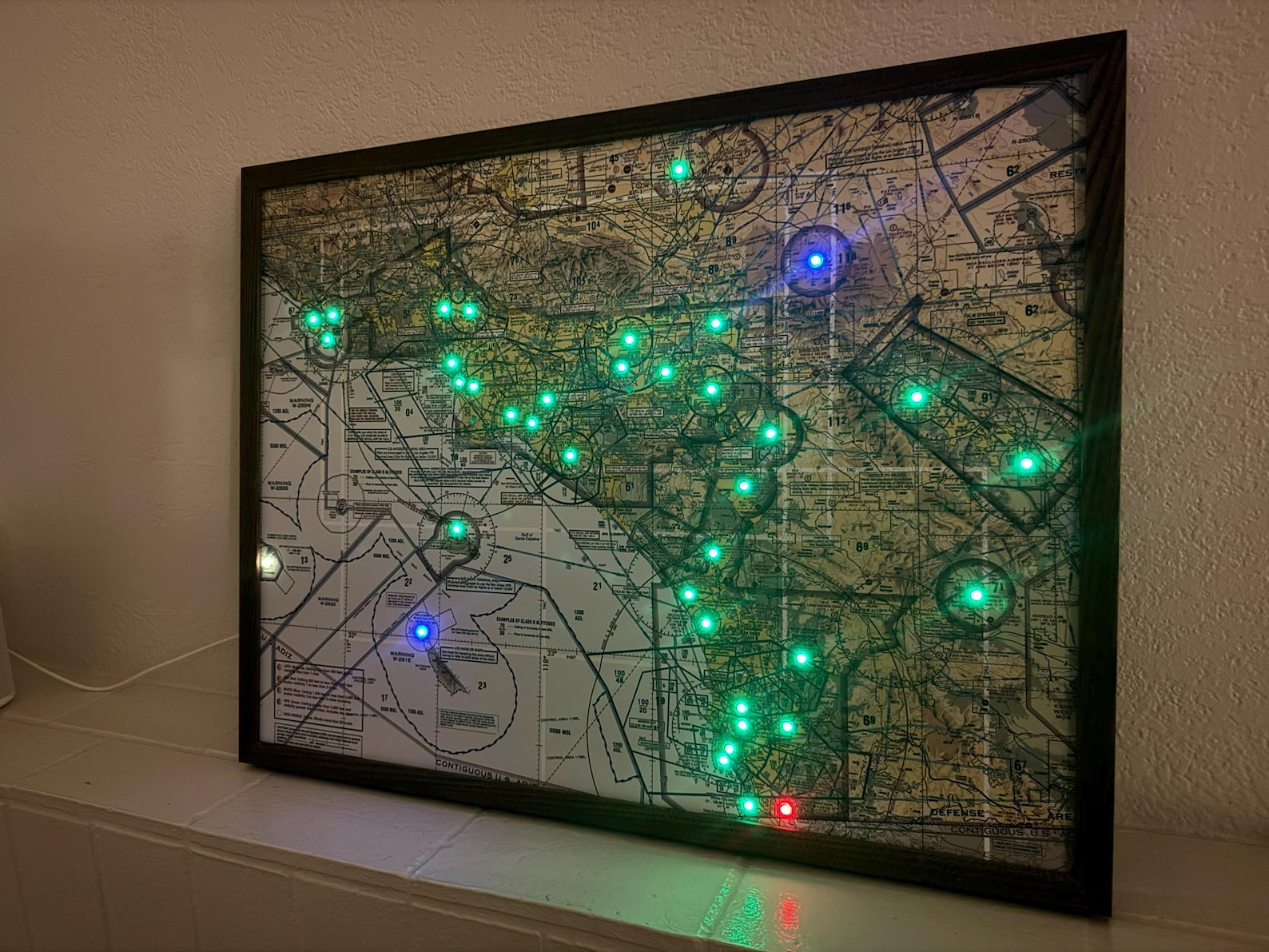 METAR Map, LED Realtime Weather Map, Aviation Art, Electronics - Etsy