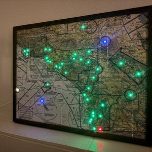 METAR Map, LED Realtime Weather Map, Aviation Art, Electronics - Etsy