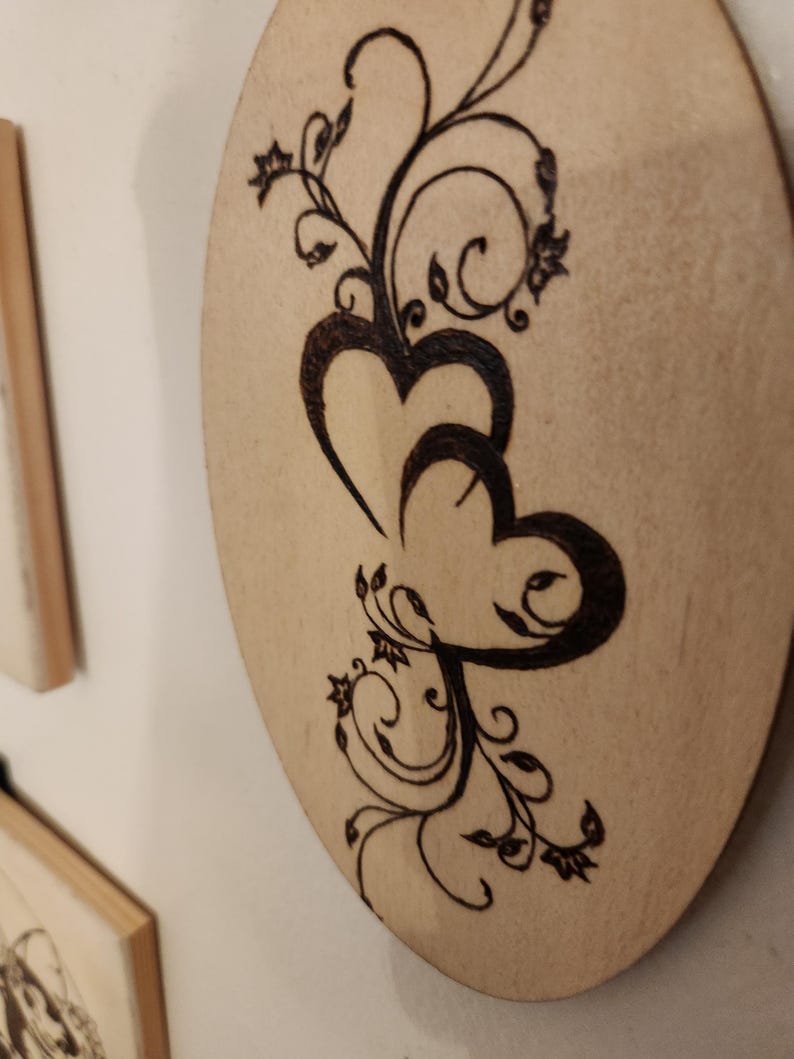 Heart Decor Wood Burning Art - Etsy