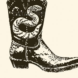 Snake Print. Western Wall Art. Cowboy Boots Art. Digital Download. - Etsy