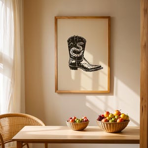 Snake Print. Western Wall Art. Cowboy Boots Art. Digital Download. - Etsy
