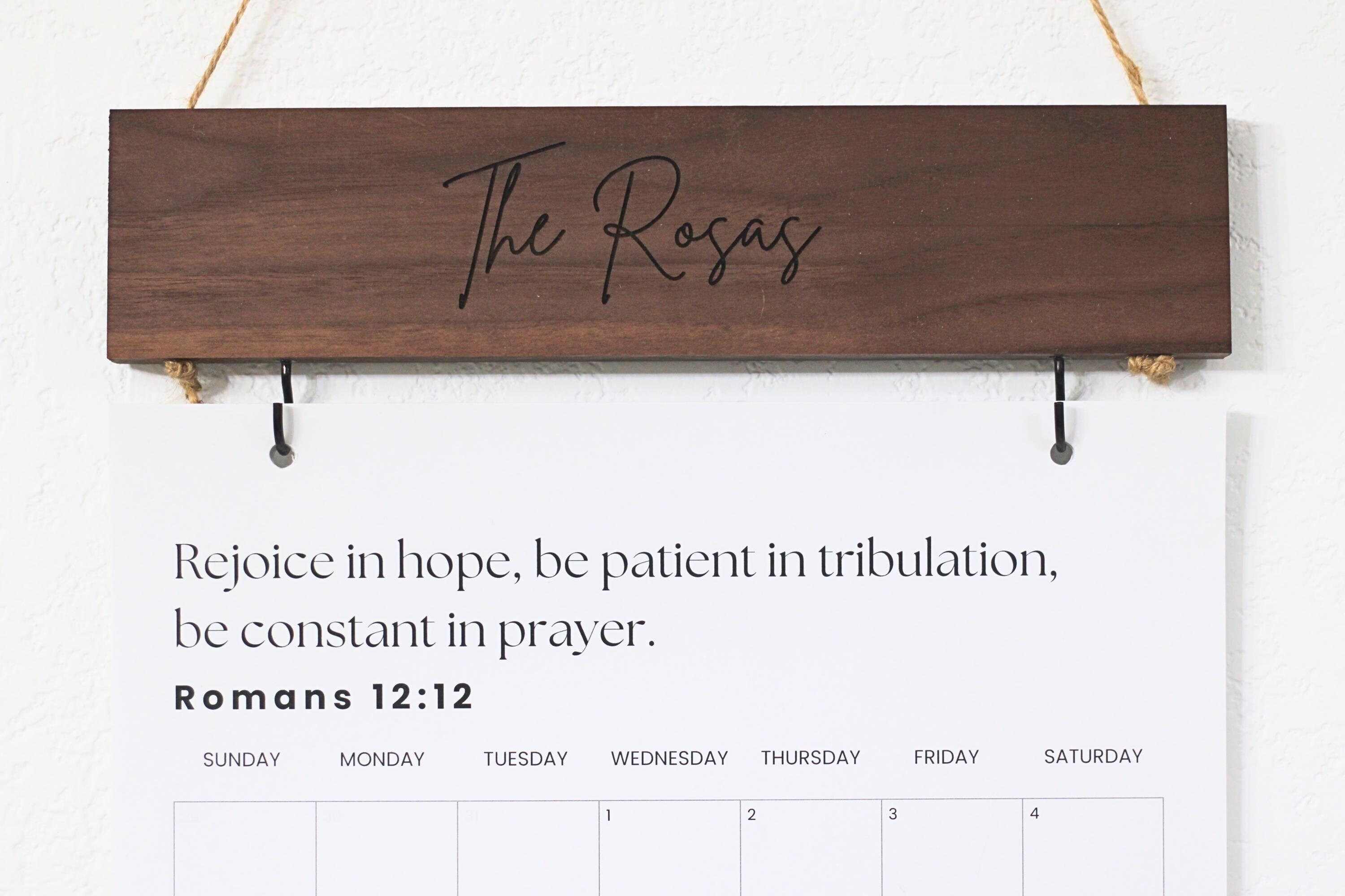 Personalized Wood Wall Calendar | Bible Verse Calendar | 2025 Calendar ...