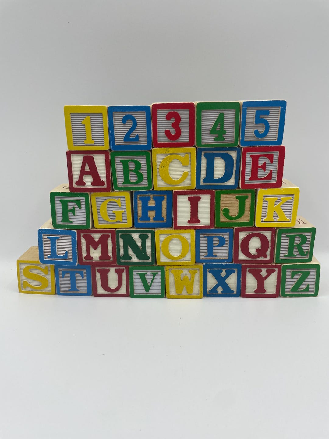 Wood Alphabet Letter Blocks 1 1/8" Vintage and New - Etsy