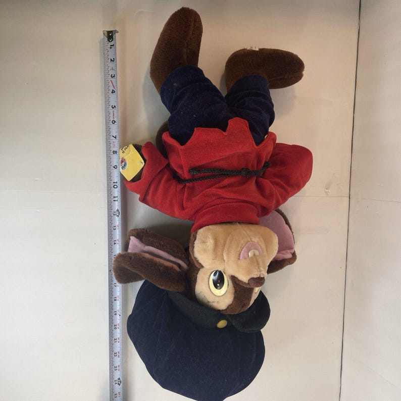 Vintage Fievel an American Tail Tale Plush Feivel Mouse Sears 1986 22 ...