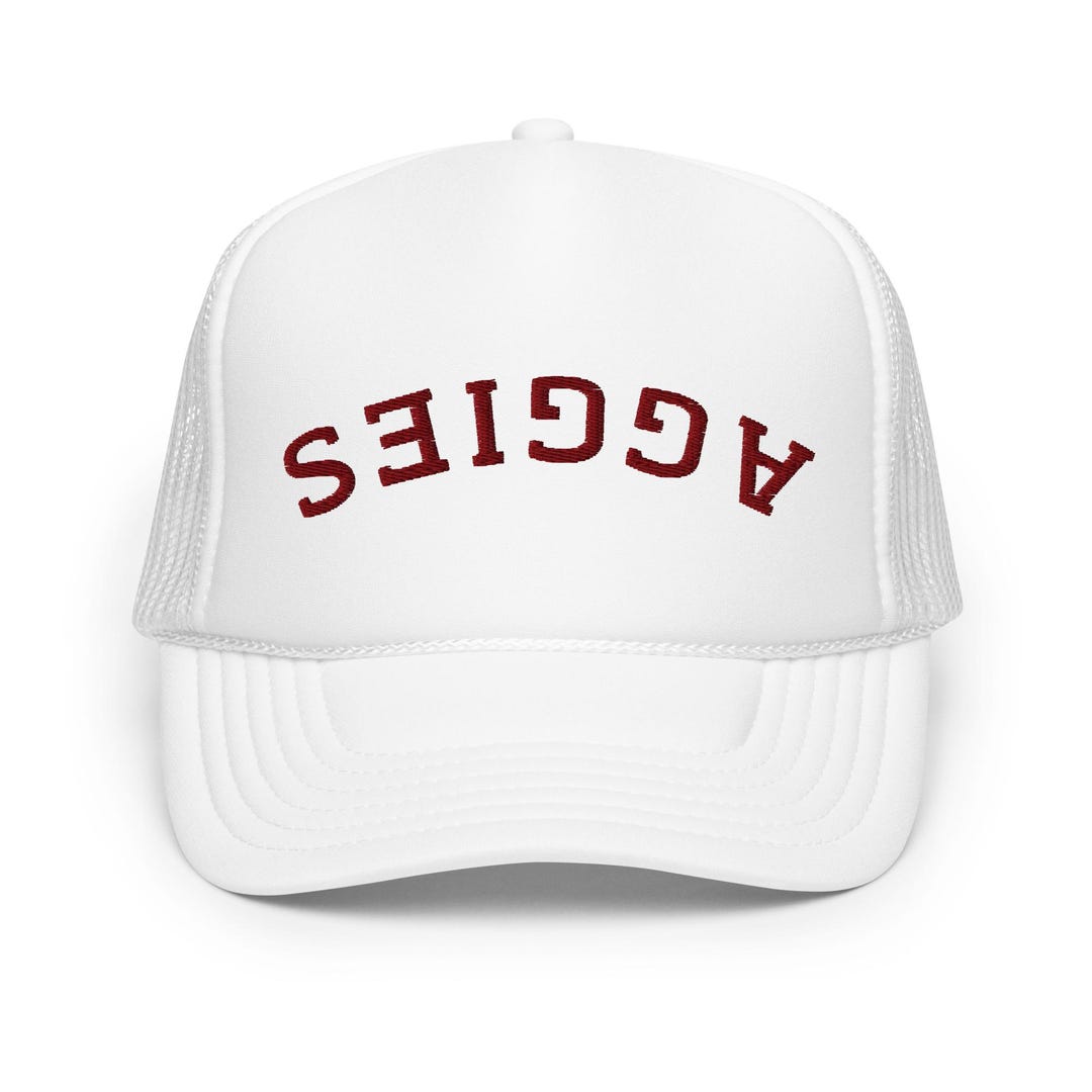 Texas A&M Embroidered Trucker Hat Aggies Trendy Retro Mesh Trucker ...