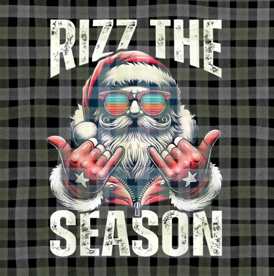 Rizz the Season PNG, Funny Viral Santa Design, Trendy Christmas Gifts ...
