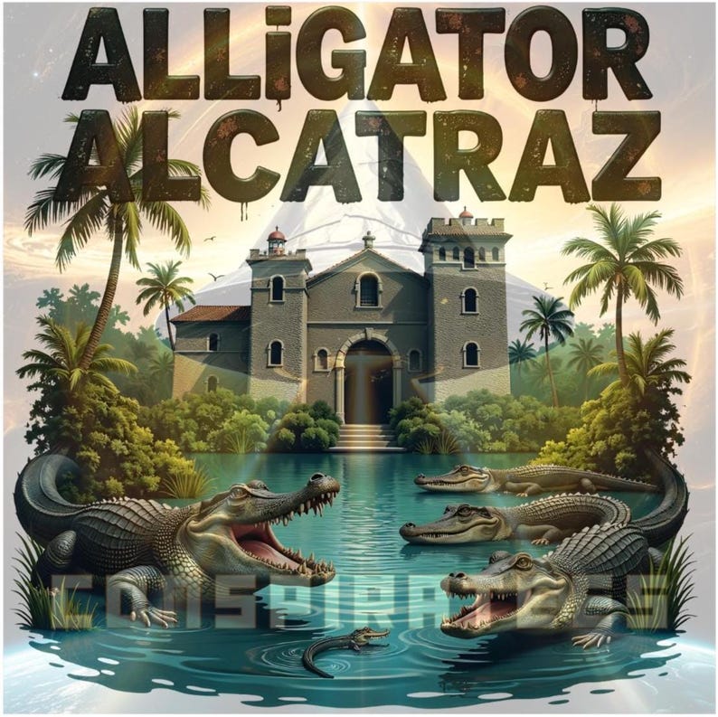 Alligator Alcatraz PNG: Funny Shirt Design (digital Download) - Etsy