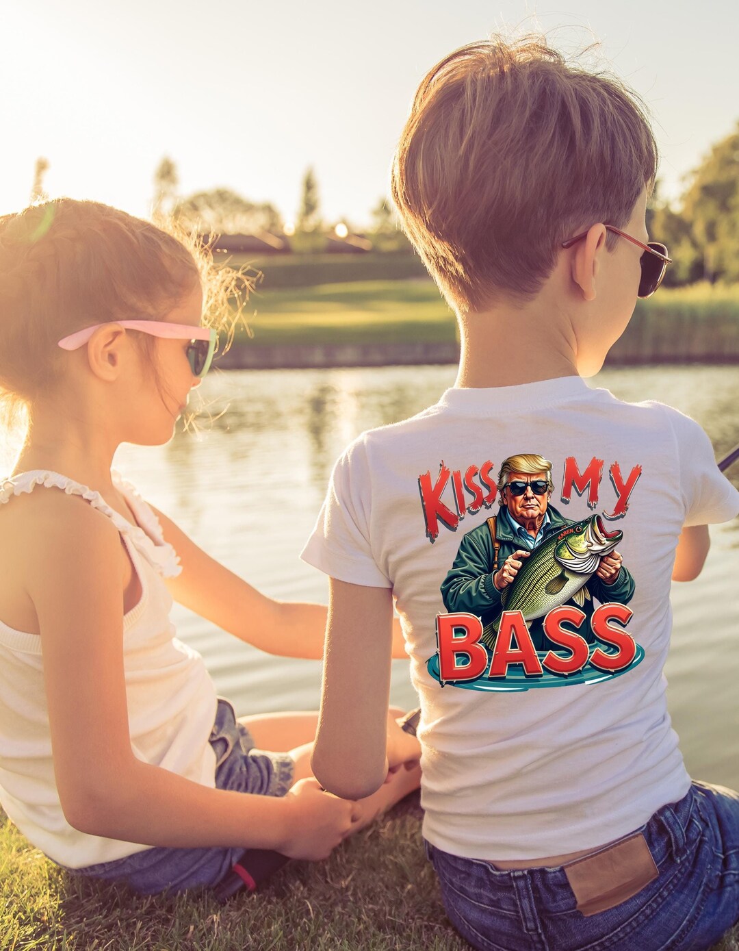 Kiss My Bass Png, Trump Png, Trump Fishing Png, Funny Trump Png, Bass ...