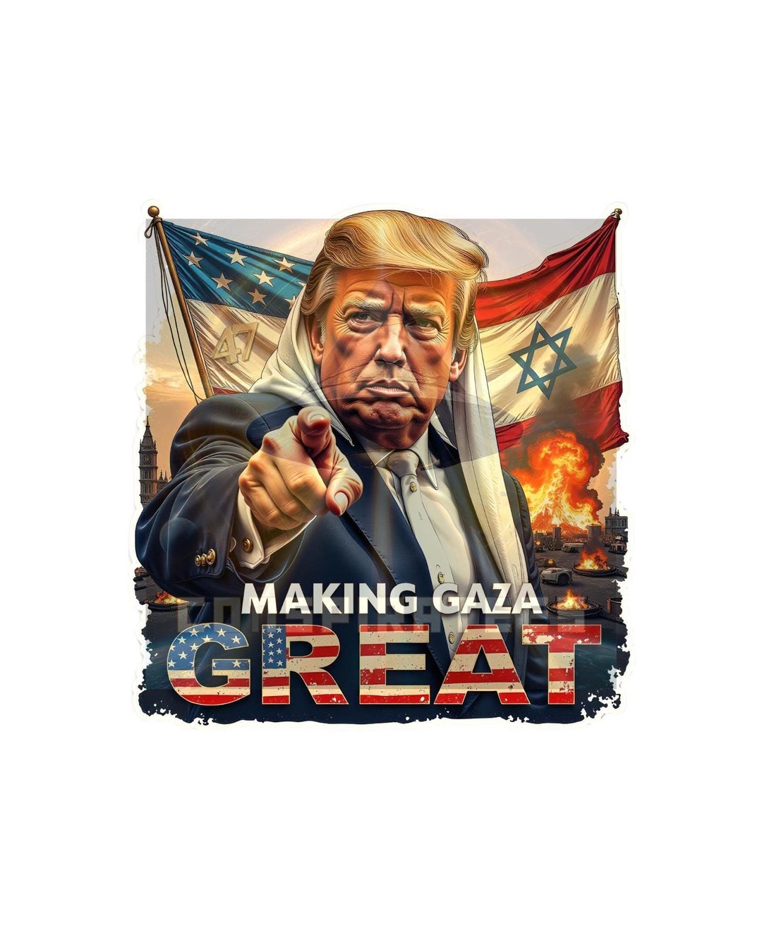 Trump Gaza Png, Making Gaza Great Png, Funny Trump Png, Gift Ideas ...