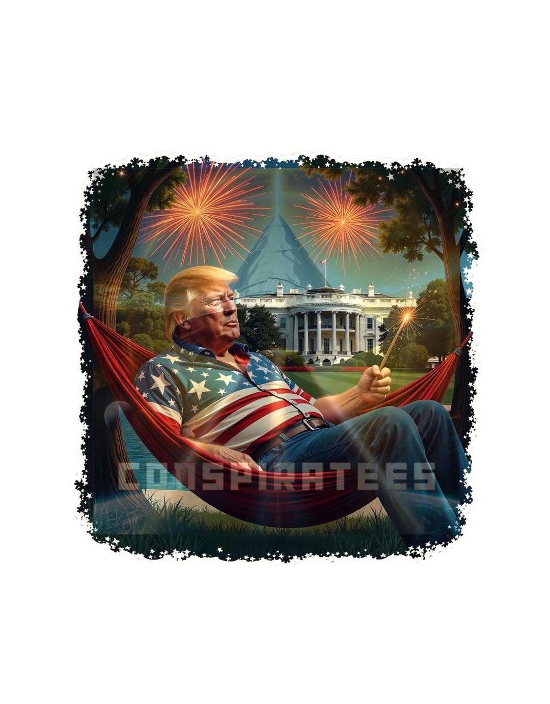 American Trump PNG, Trump Chilling Png, Trump Lays in Hammock, Cool ...