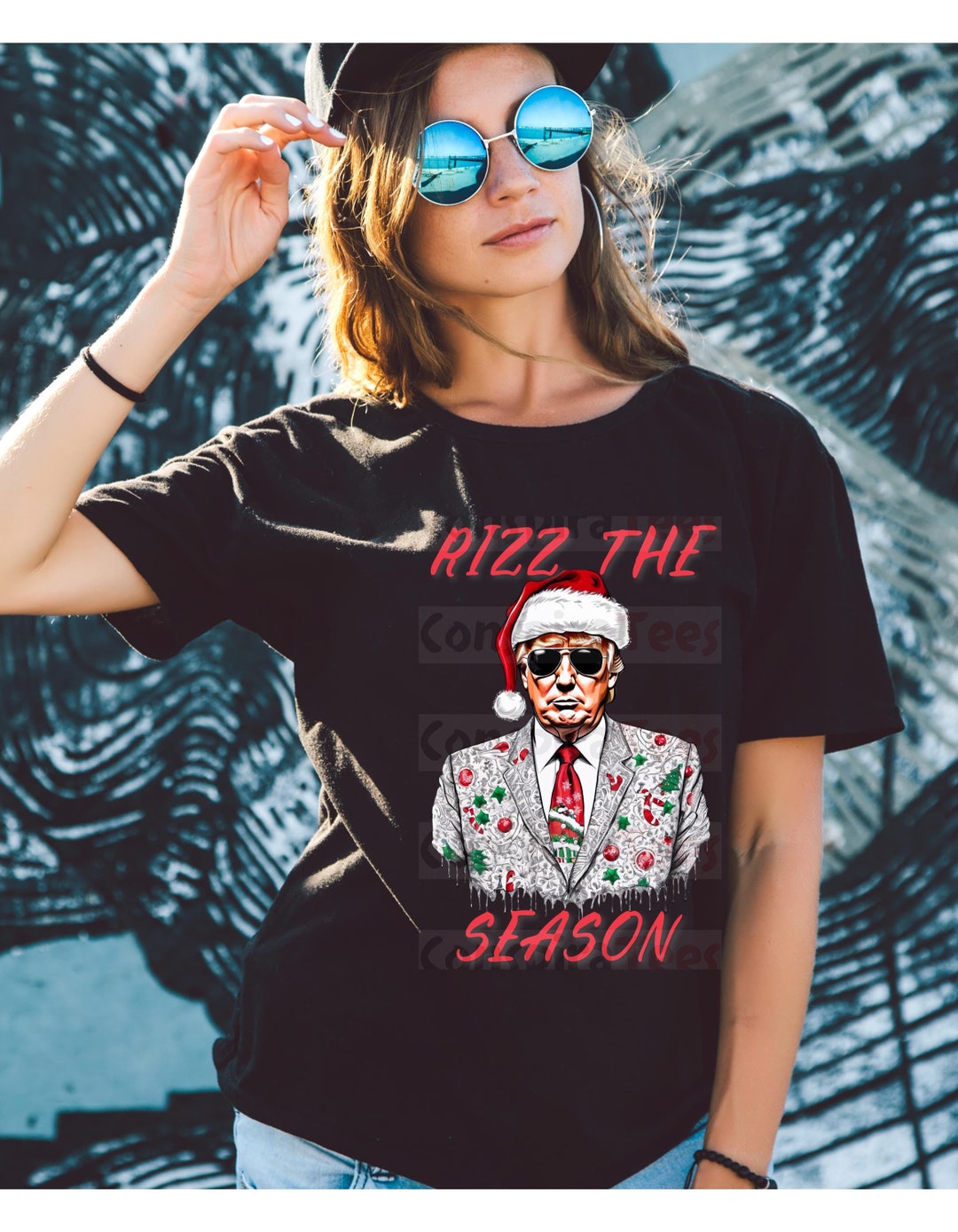 Rizz the Season Trump Christmas PNG: Funny Shirt Design (digital ...