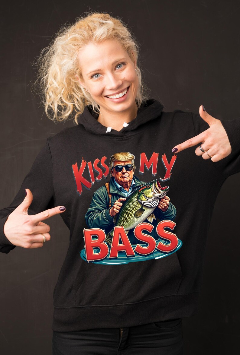 Kiss My Bass Png, Trump Png, Trump Fishing Png, Funny Trump Png, Bass ...