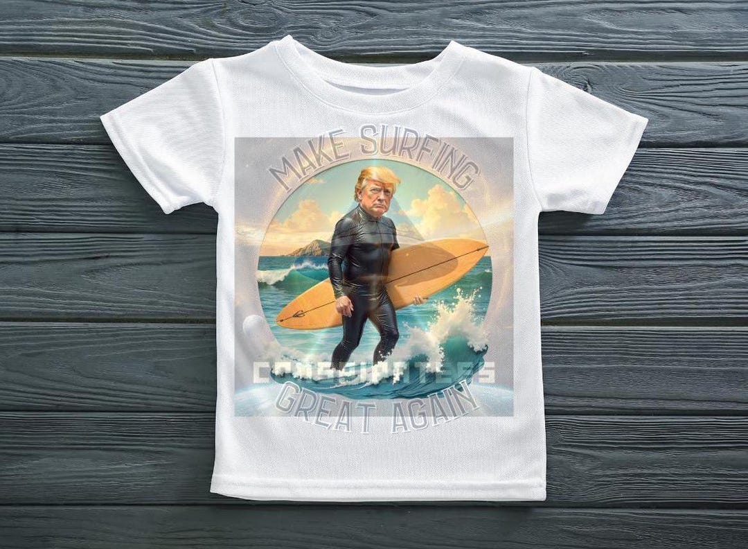 Trump Surfing PNG, Make Surfing Great Again, Cool Summer PNG, Summer Surfing Shirt, Trump ...