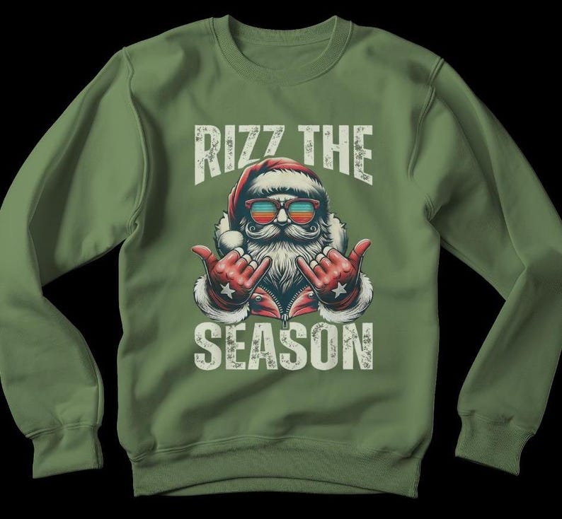 Rizz the Season PNG, Funny Viral Santa Design, Trendy Christmas Gifts ...
