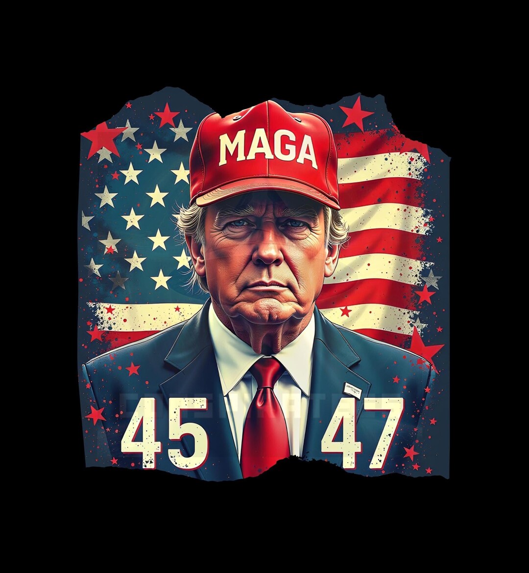 MAGA 45/47 Png, Cool Trump Shirt Png, Maga Shirt Idea, Gift Ideas, President Trump Png, Trump ...