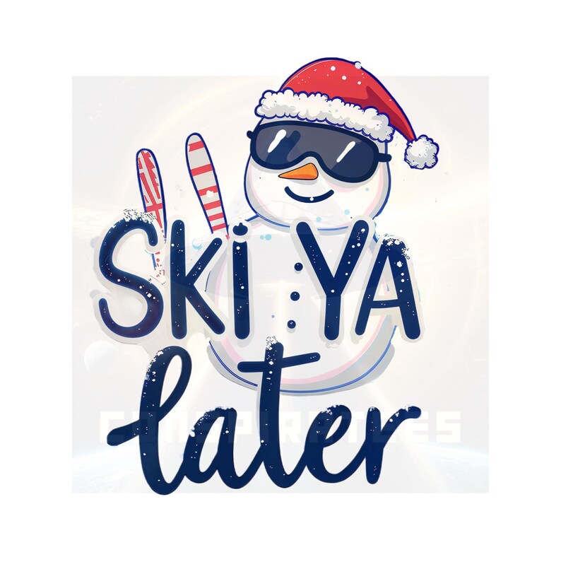 Ski Ya Later Snowman PNG: Winter Design (digital Download) - Etsy