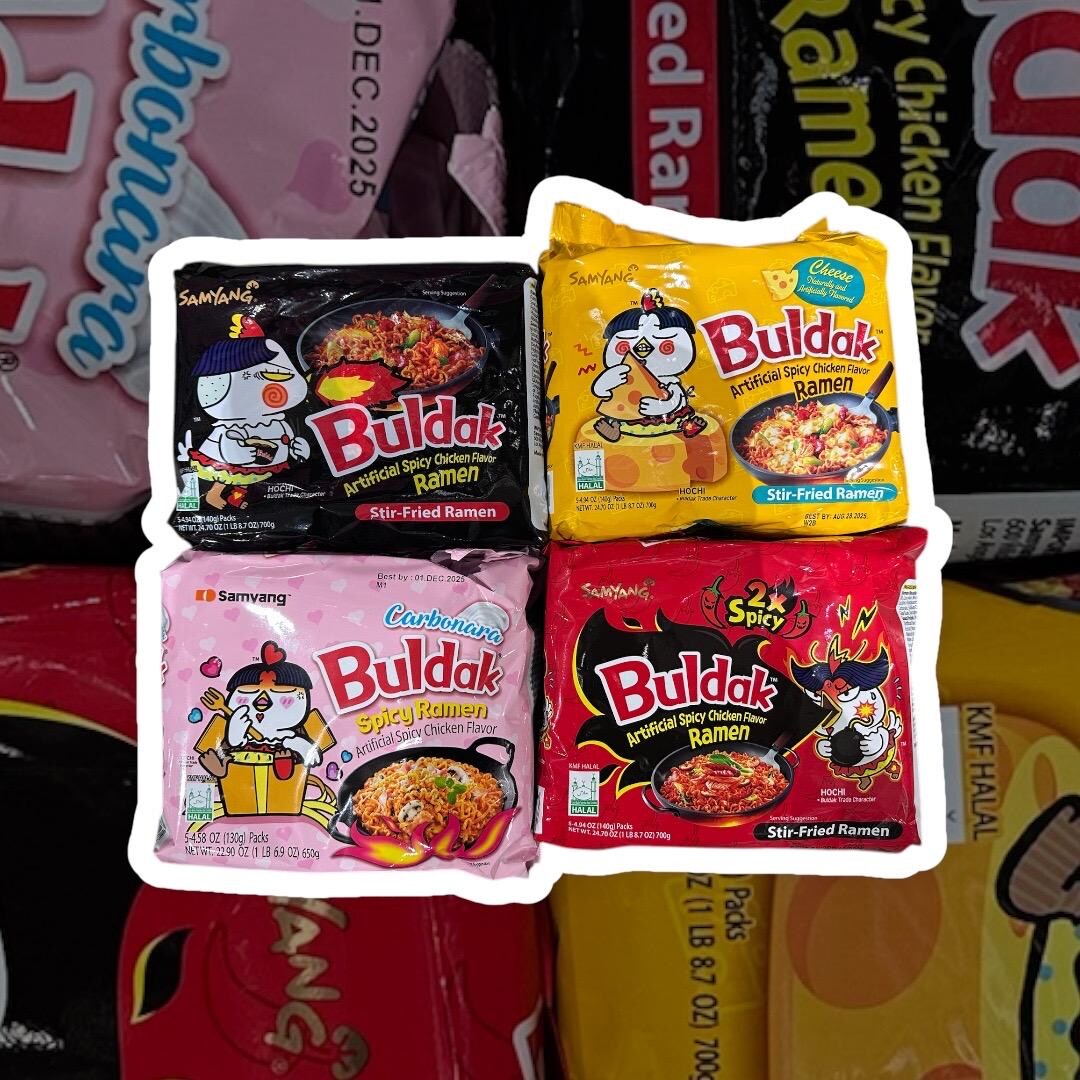 Buldak Artificial Noodle Packets, Top Ramen, Stir Fry Noodles, Spicy ...