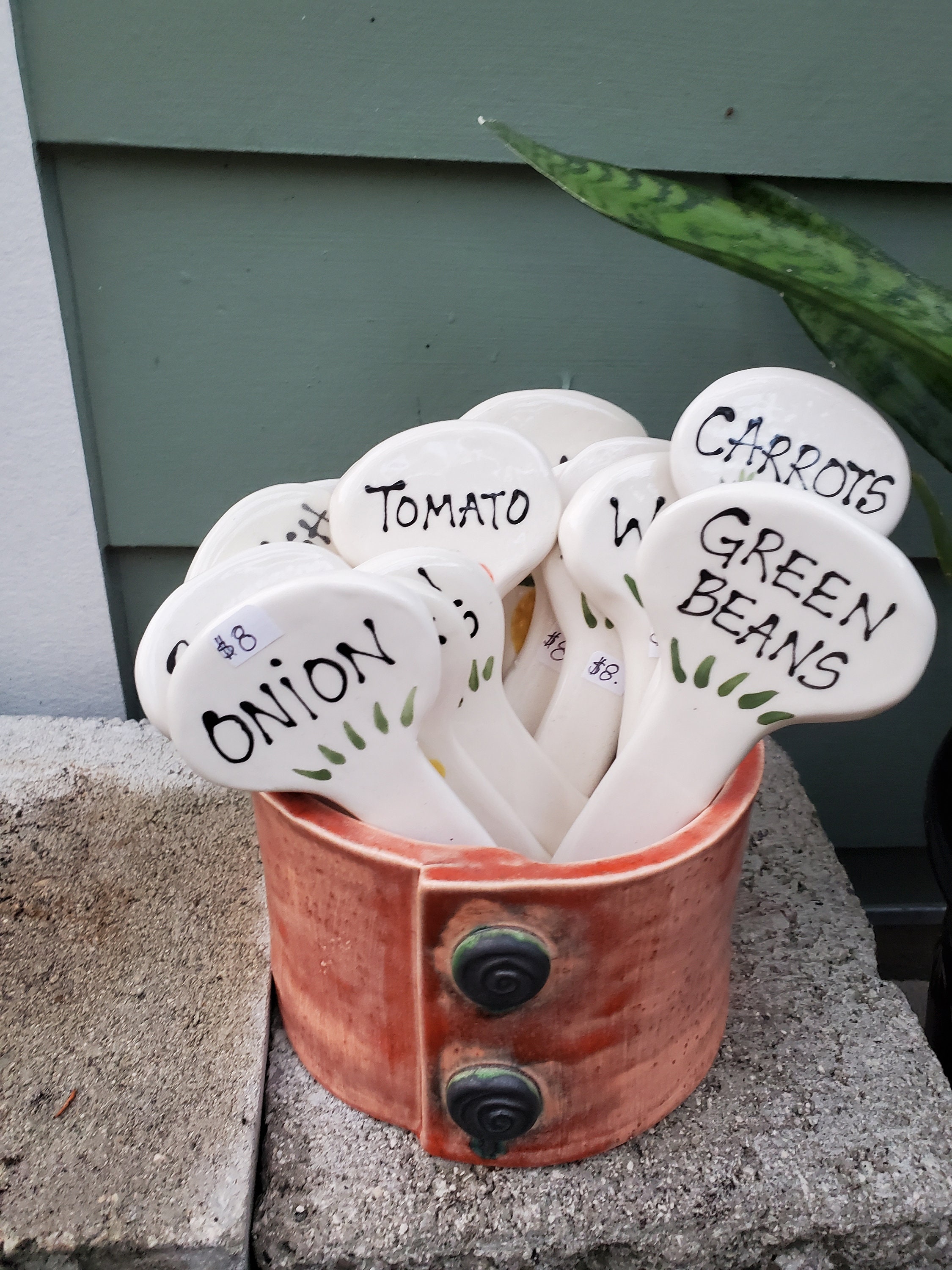 Vegetable Garden Marker Ceramic Plant Label - Etsy