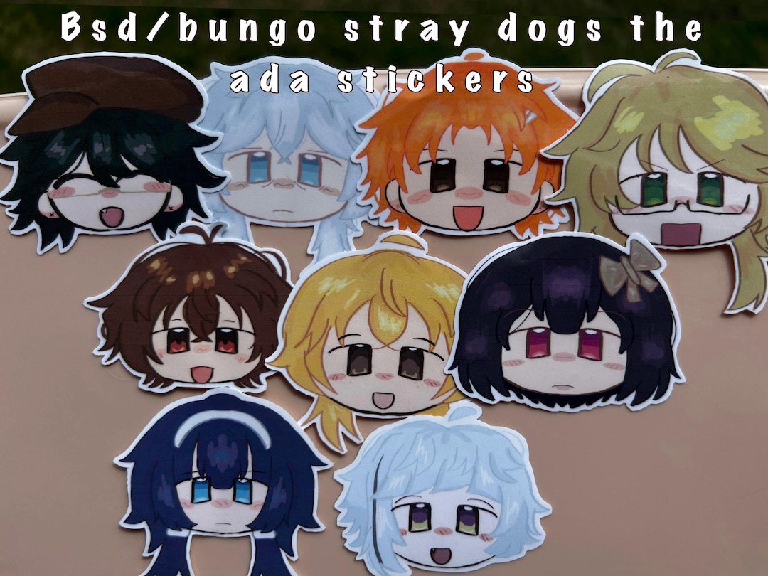 Bsd/bungo Stray Dogs Ada Stickers- Dazai, Atsushi, Kenji, Junichrio ...