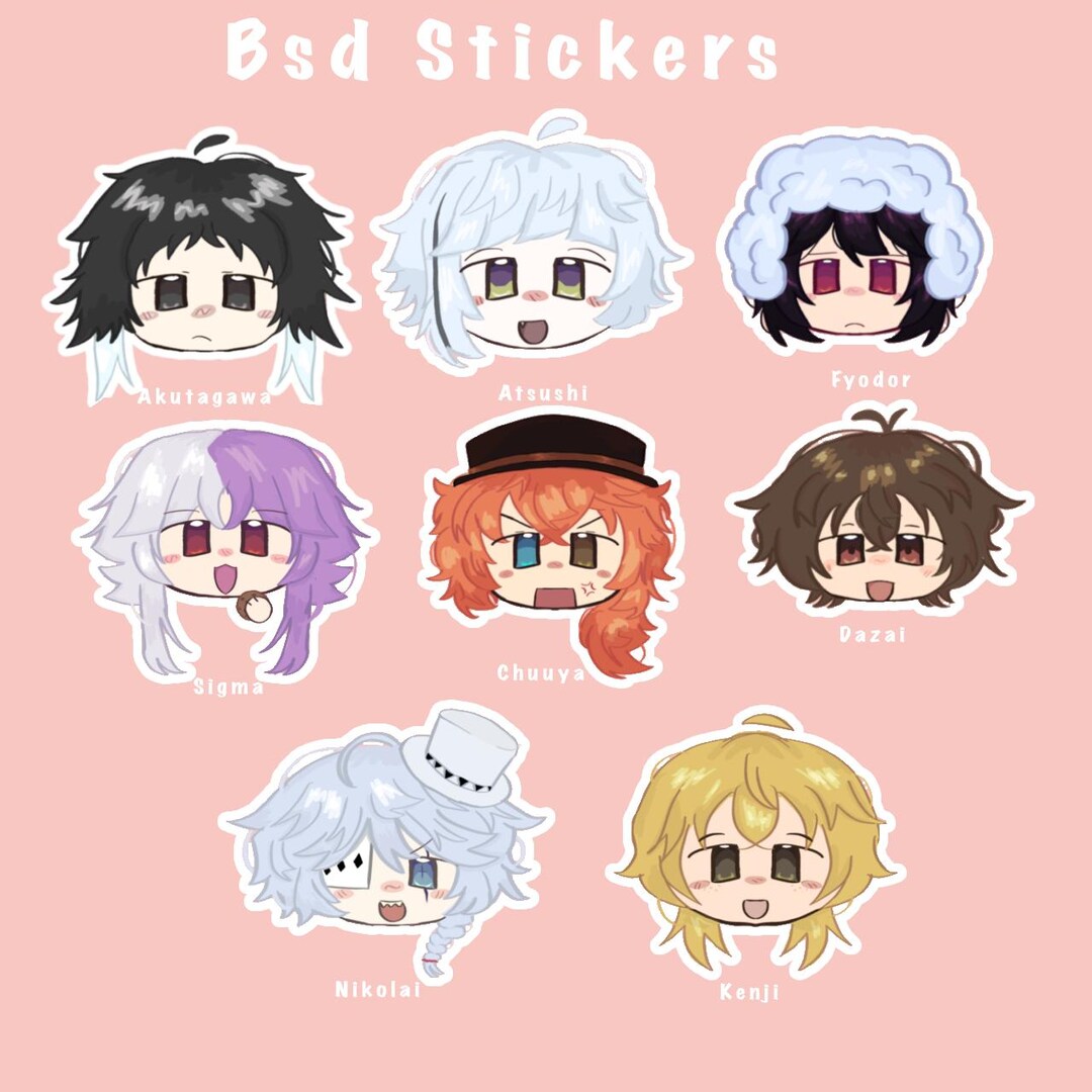 Bsd/bungo Stray Dogs Stickers Version 1 Water Resistant Stickers ...