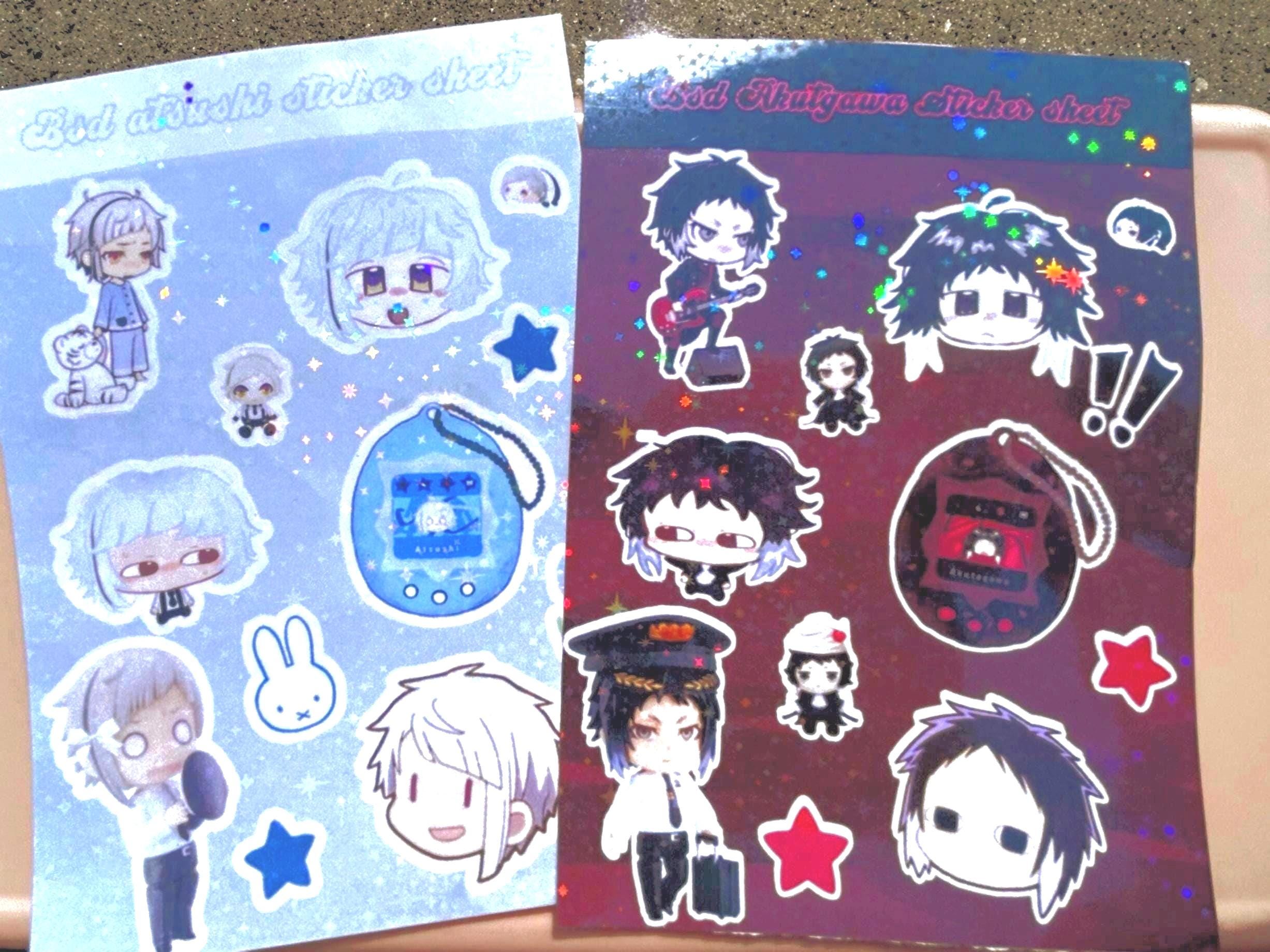 Sskk-atsushi and Akutagawa Holographic Sticker Sheets - Etsy