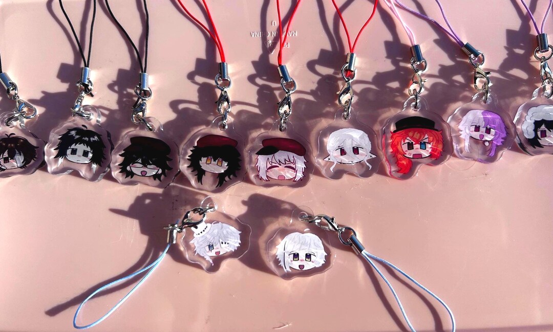 Bsd/bungo Stray Dogs Acrylic Phone Charms - Etsy