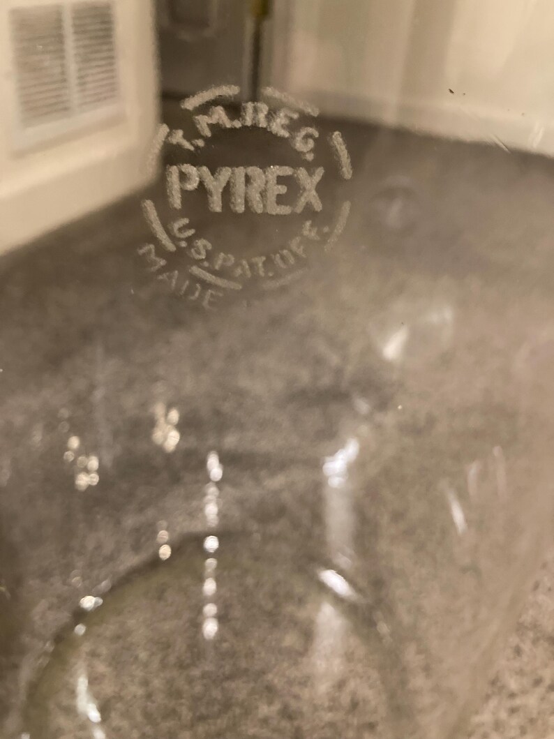 Extra Large Pyrex Lab Glass Trash Can Vase Vintage Circa 1950's With ...