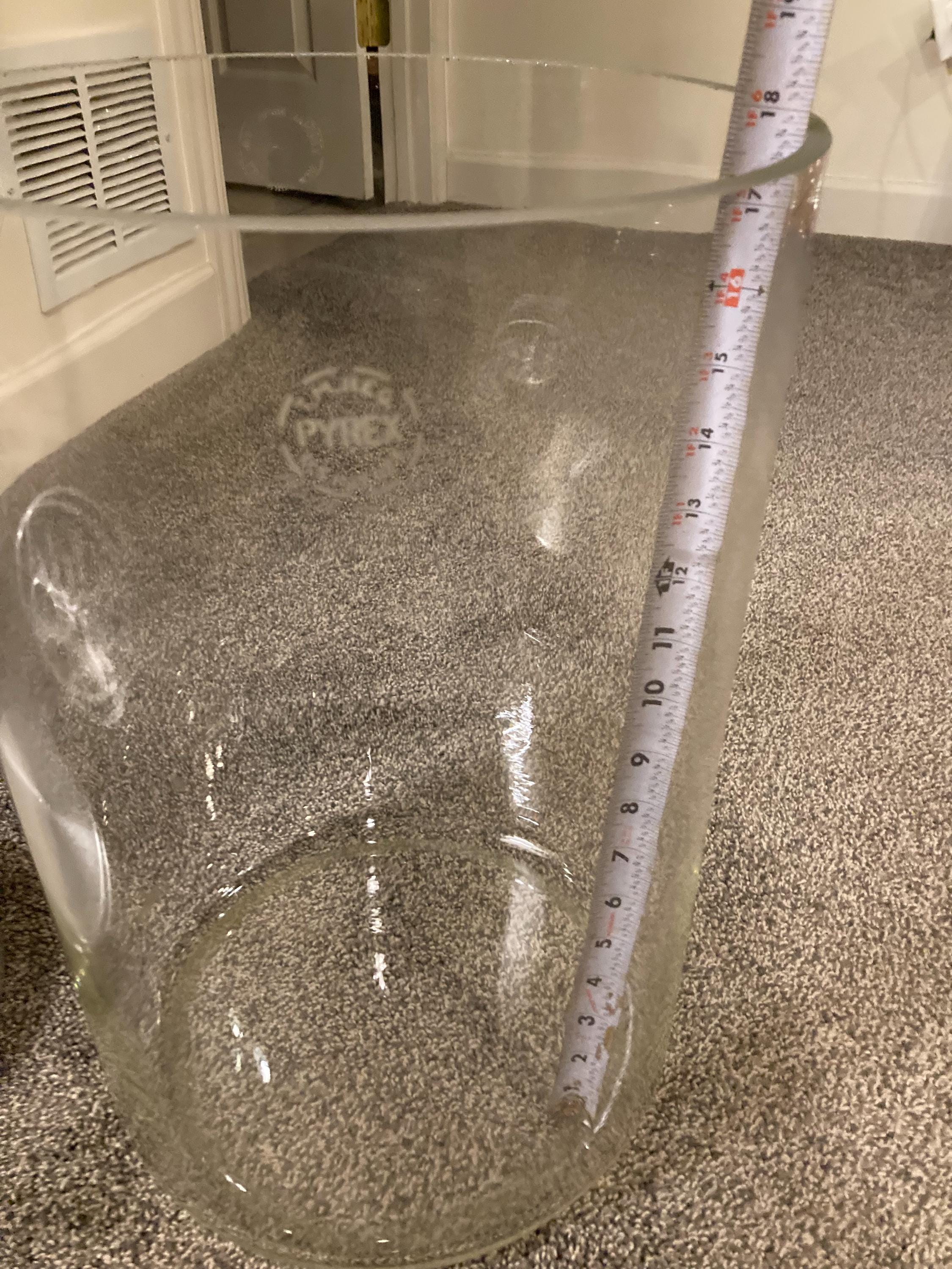 Extra Large Pyrex Lab Glass Trash Can Vase Vintage Circa 1950's With ...