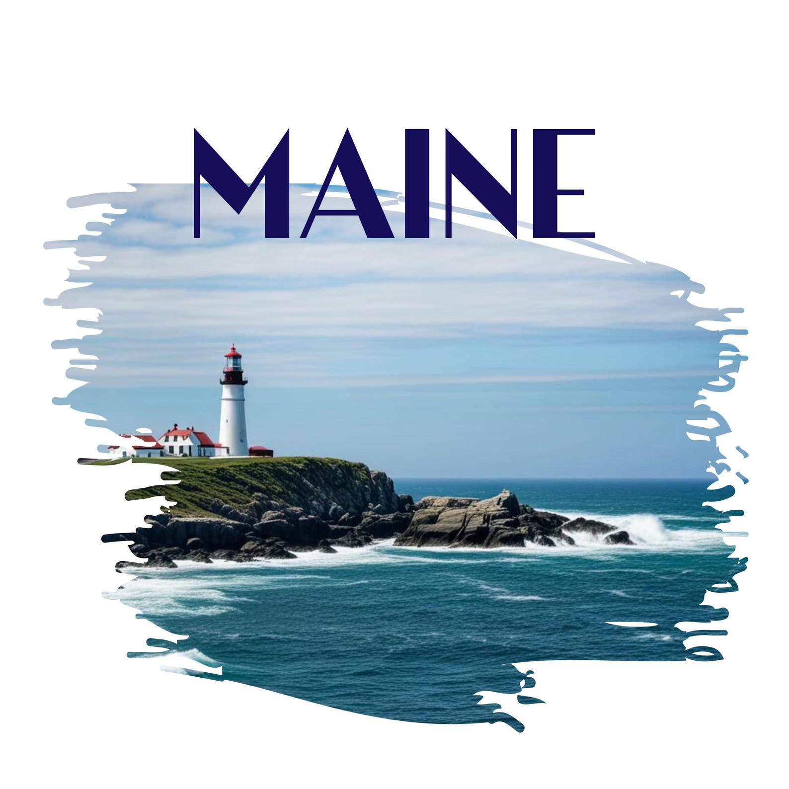 Maine PNG Digital Download, State Logo PNG Printful, Vintage Maine PNG ...