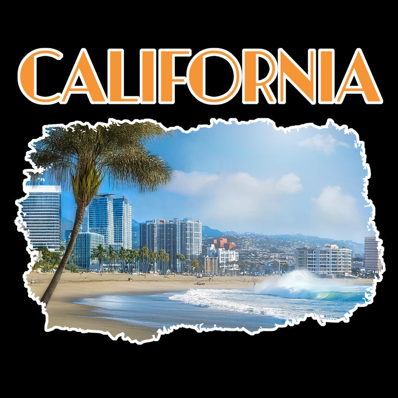 California PNG Digital Download, State Logo PNG Printful, Vintage ...