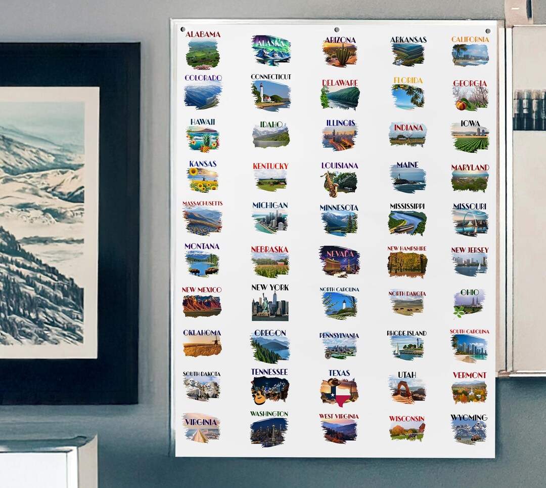 USA States Classroom Poster, USA Classroom Wall Art, USA Back to School ...