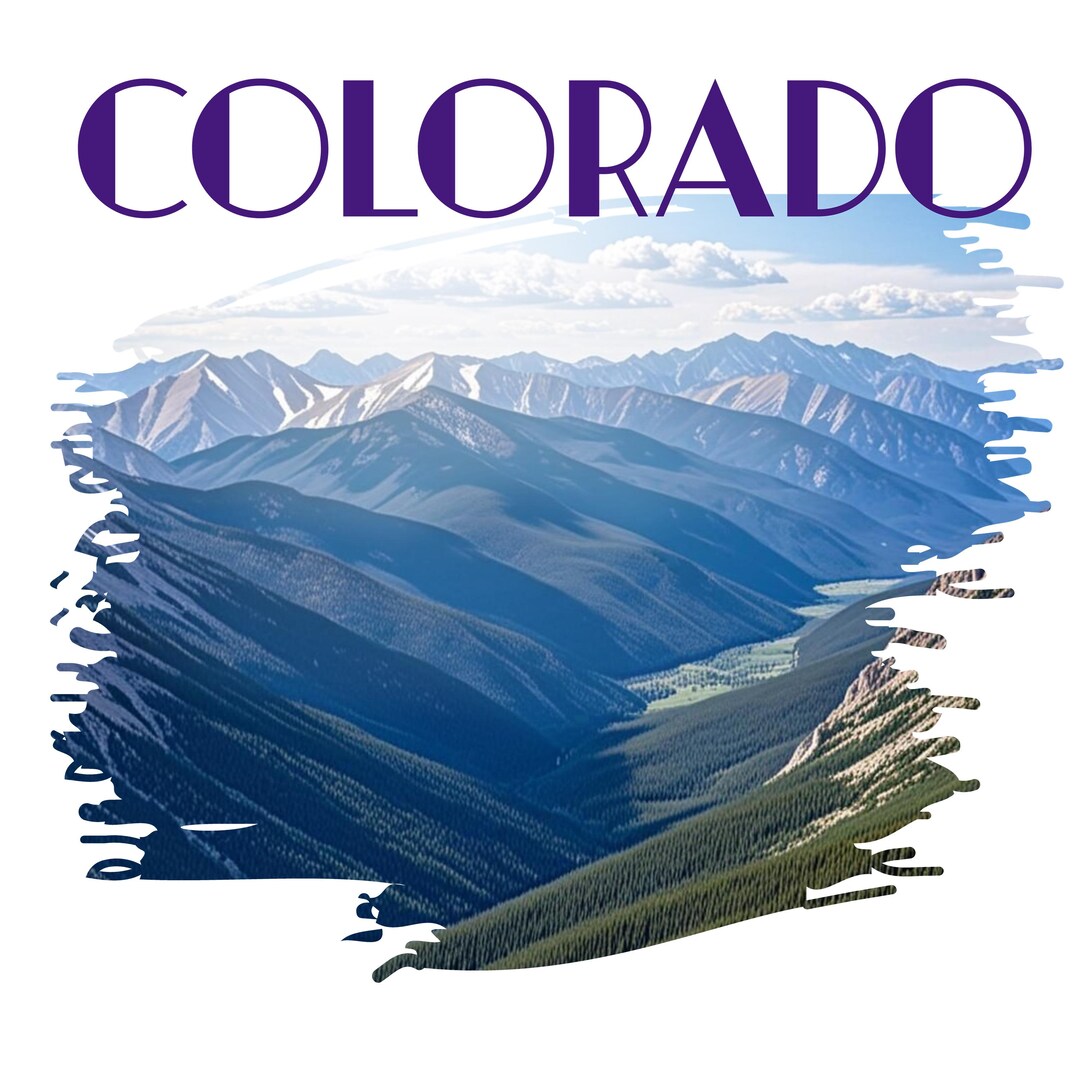 Colorado PNG Digital Download, State Logo PNG Printful, Vintage ...