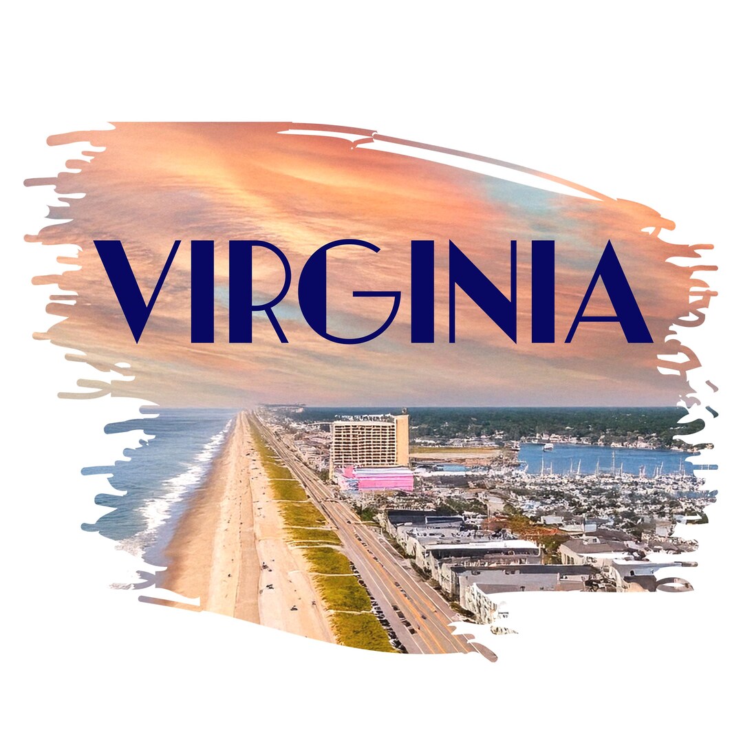 Retro Virginia State Logo PNG: Vintage Clipart (digital Download for ...