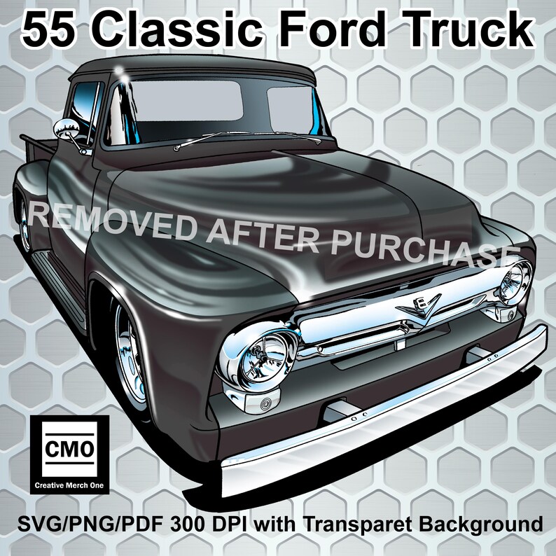 Classic 1955 Ford Truck Svg/png/pdfprint on Demand Ready300 ...