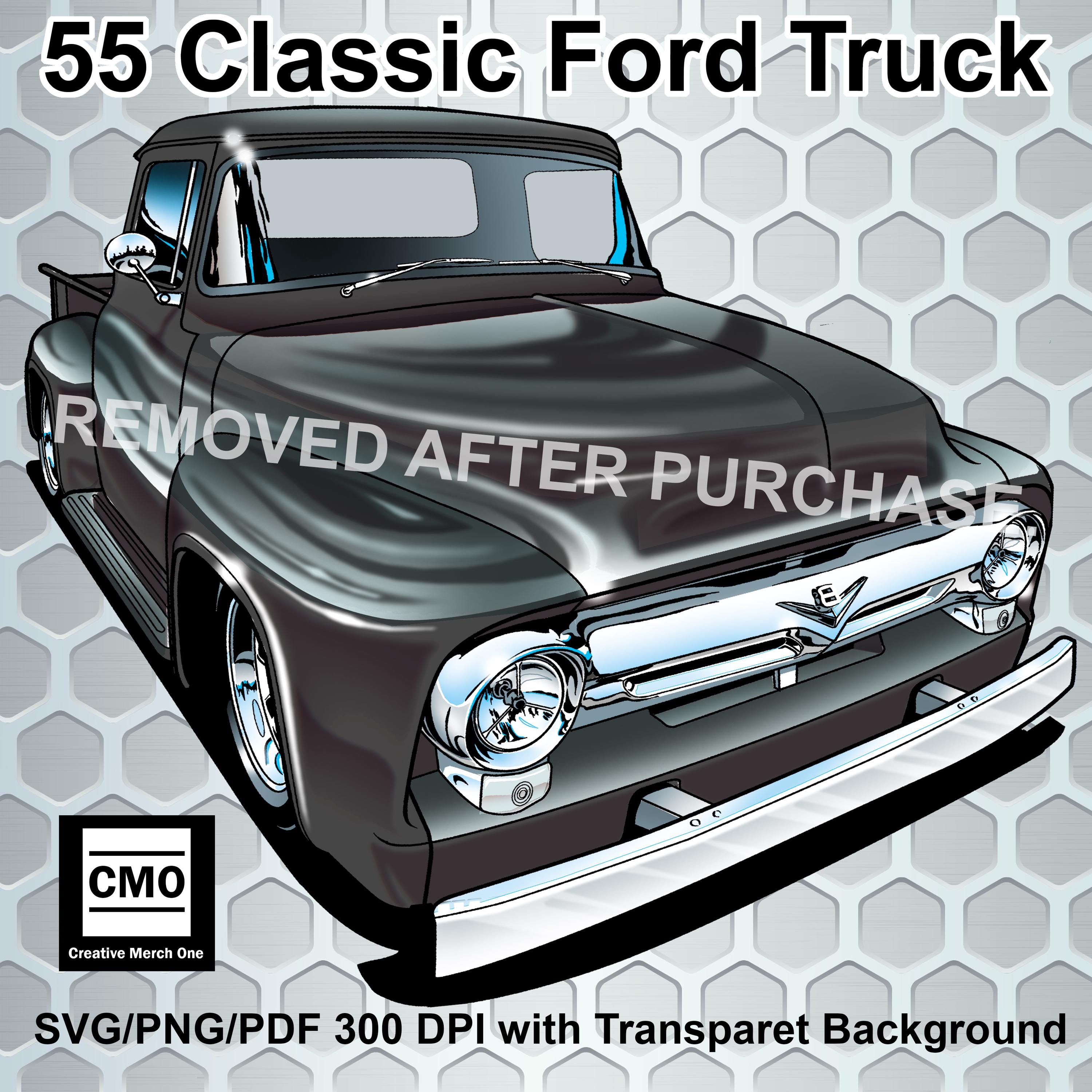 Classic 1955 Ford Truck Svg/png/pdfprint on Demand Ready300 ...