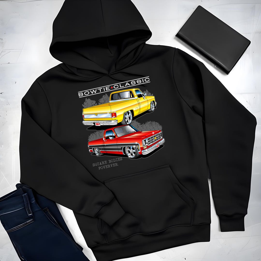 Chevy Square Body C10 Hoodie Men's Graphic Hoodie Chevy Pickup 80s ...