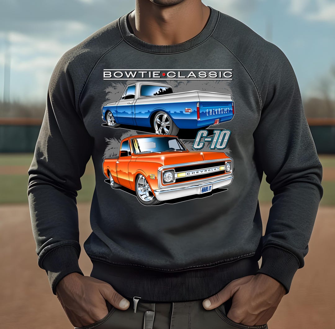 Classic C-10 Chevy Truck Sweatshirt Vintage Pickup Truck Jumper, Retro ...